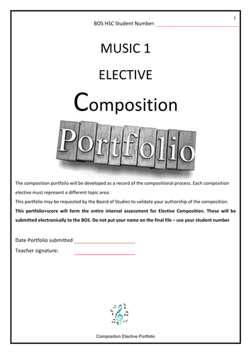 NSW HSC Composition Portfolio by maxhupalo - Teaching Resources - TES