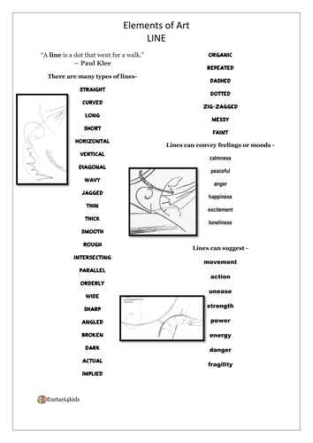 Elements of Art LINE | Teaching Resources