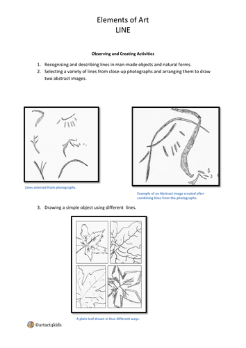 Elements of Art LINE | Teaching Resources
