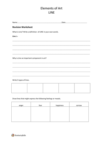 Elements of Art LINE | Teaching Resources