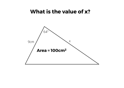 Areas of Triangles Using Trigonometry - Complete Lesson by tomotoole ...