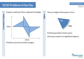 GCSE Problem Solving Questions of the Day - 11th April | Teaching Resources