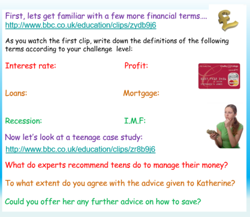 Finance / Careers: Budgeting Money | Teaching Resources