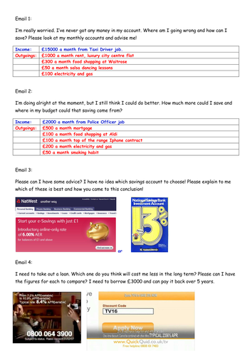 Finance / Careers: Budgeting Money | Teaching Resources