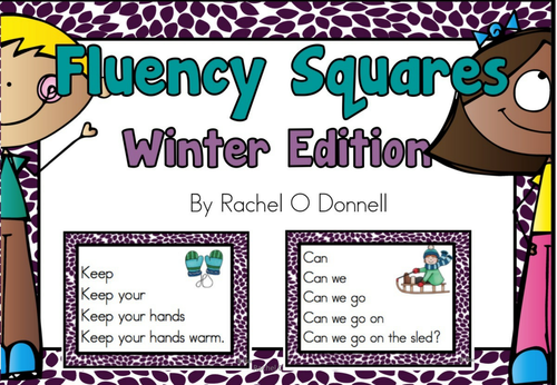 Fluency Squares Winter Edition | Teaching Resources