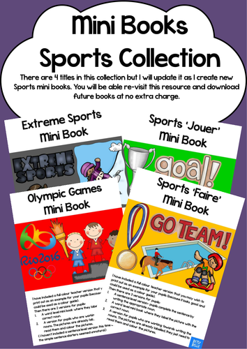 UPDATED French Mini Books: Sports Collection | Teaching Resources