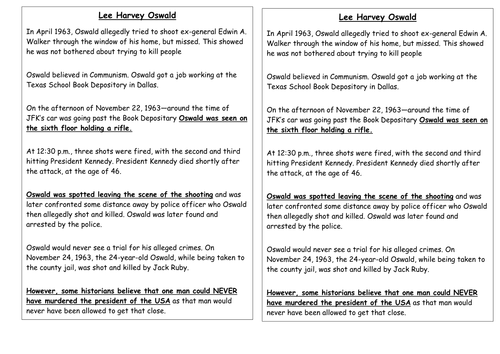 Who killed JFK? | Teaching Resources