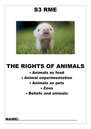 ANIMAL RIGHTS, R.E, RME, Religion | Teaching Resources