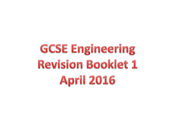 2016 AQA GCSE Engineering revision starting booklet | Teaching Resources