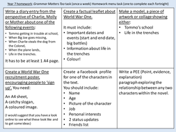 Private Peaceful Year 7 SOW - full unit of work | Teaching Resources