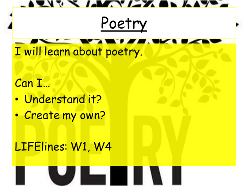 An introduction to poetry | Teaching Resources