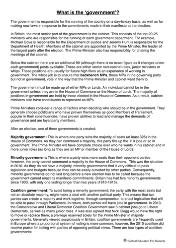 What is "the government"? | Teaching Resources
