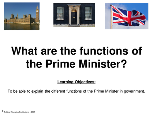 What are the functions and powers of the Prime Minister? | Teaching ...