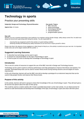 Technology in sports | Teaching Resources