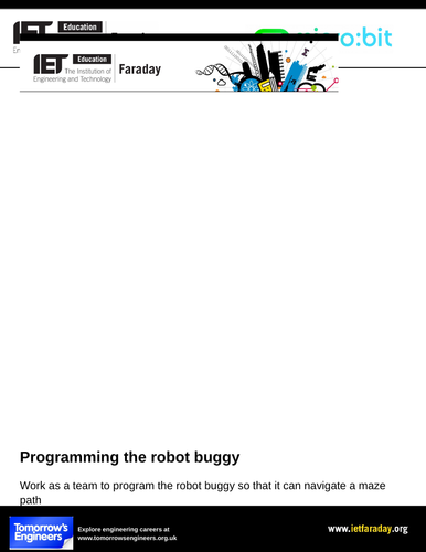 Programming the robot buggy with the BBC micro:bit | Teaching Resources