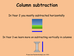 Expanded Column subtraction Worksheets, Lesson Plans, Presentation ...