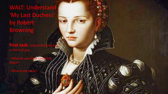 MY LAST DUCHESS BY ROBERT BROWNING. ANNOTATED POEM AND LESSON ...