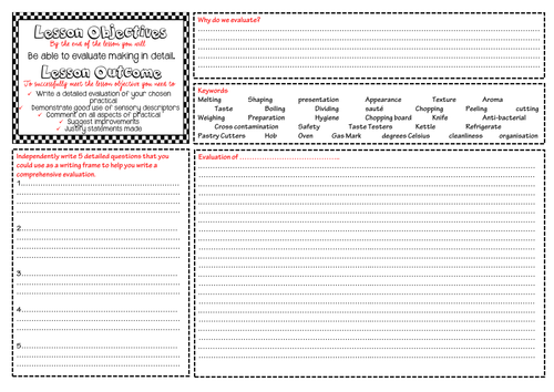 KS3 Food Evaluation lesson plan & resources | Teaching Resources