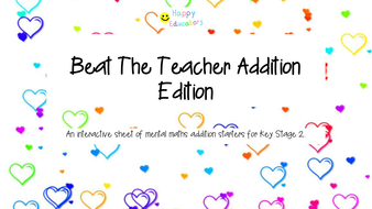Beat the Teacher Addition Edition | Teaching Resources