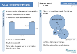 GCSE Problem Solving Questions of the Day - 14th April | Teaching Resources