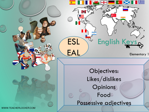 ESL/EAL food, nationalities, countries,likes and opinion Unit1/Lesson3 ...