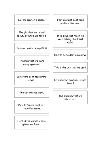 French Teaching Resources. Relative Pronouns. | Teaching Resources