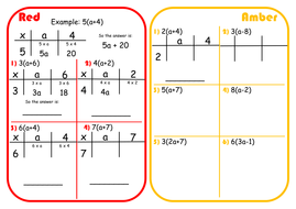 Expanding Single Brackets Scaffolded Differentiated RAGE Sheet ...