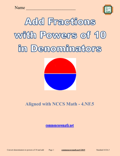 Convert Denominators from 10 to 100 and Add Fractions - 4.NF.5 ...