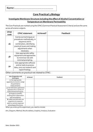 SNAB 2015 CPAC Core Practical front covers | Teaching Resources