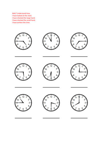 Year 2 Time | Teaching Resources