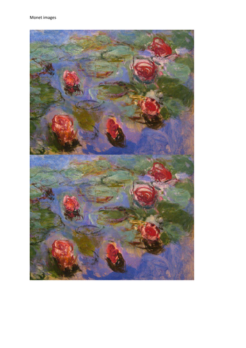 Art - Year 1 and 2 - Painting Monet | Teaching Resources