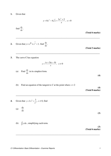 Core 1 Mathematics - Set of worksheets with answers | Teaching Resources