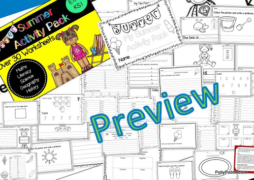 Summer Activity Worksheets Pack | Teaching Resources