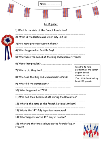 Bastille Day | Teaching Resources