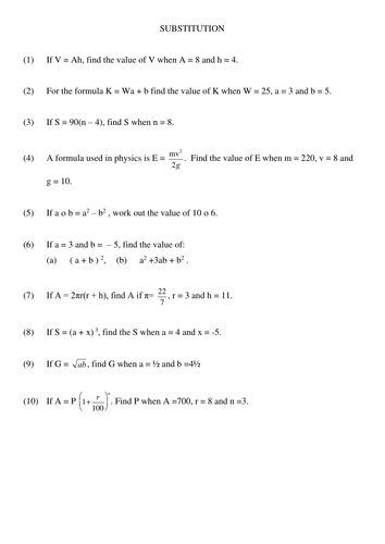 Algebra | Teaching Resources