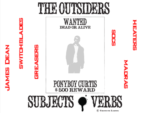 OUTSIDERS Phrases, Clauses and Sentence Types Activity and PowerPoint ...