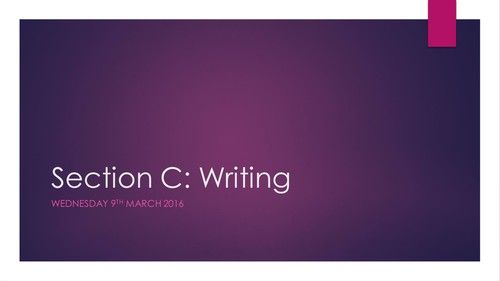 Section A-C lessons with extension tasks for Anthologies. Edexcel ...
