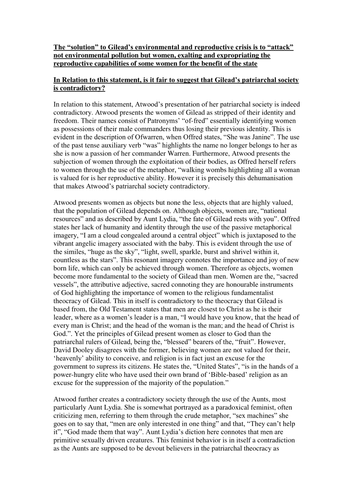The Handmaid's Tale resource pack including lessons, worksheets, sample ...