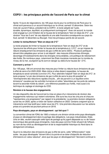 Paris climate change agreement | Teaching Resources