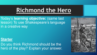 Introduction to Richard III - hero and villain focus | Teaching Resources