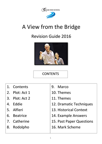 A View from the Bridge Revision Guide | Teaching Resources