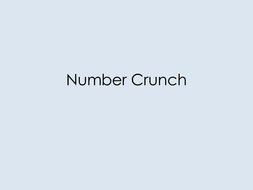 Number Crunch | Teaching Resources