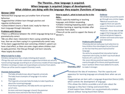 A Level Developing Language- Child Language Acquisition extensive ...