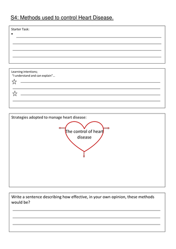 National 5 - Heart Disease | Teaching Resources
