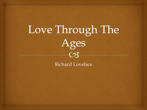 AQA A Level English Literature A NEW SPEC Love through the ages lessons ...