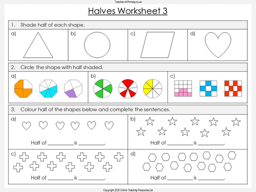 Halves - Year 1 | Teaching Resources