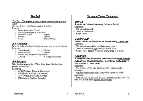 WJEC English Language Revision Cards | Teaching Resources