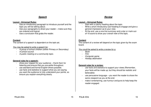 WJEC English Language Revision Cards | Teaching Resources