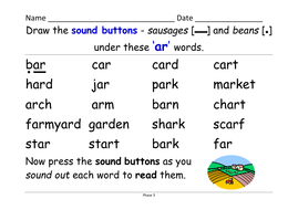 Phase 3: 'ar' sound [as in farm, card]: table/group cards, activities ...