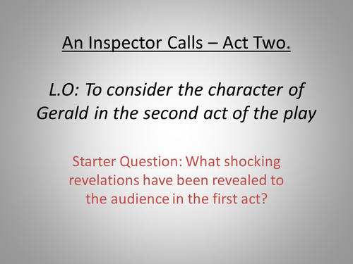 An Inspector Calls complete scheme of work | Teaching Resources